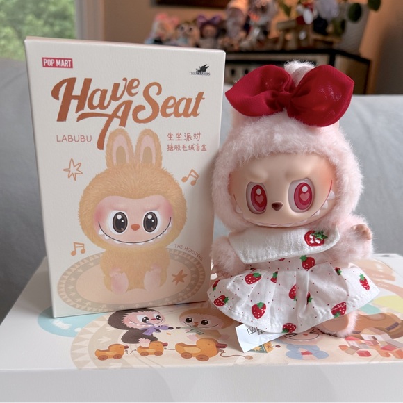 POP MART | Toys | New Dada Labubu Have A Seat Pink Pop Mart Plush ...